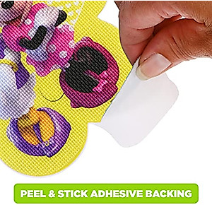 Disney's Minnie Mouse, Daisy, and Figaro Non-Slip Adhesive Tub Applique Decals for Kid's Shower and Bath Safety, Multicolor, 10 Pieces