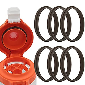 Eqivei 6 Pack Replacement Gaskets Compatible with Gatorade Water Bottle, Silicone lid Seal Ring Replacement for Gatorade Gx Squeeze Bottles, Water Bottle Accessories for Gatorade Gx Pods