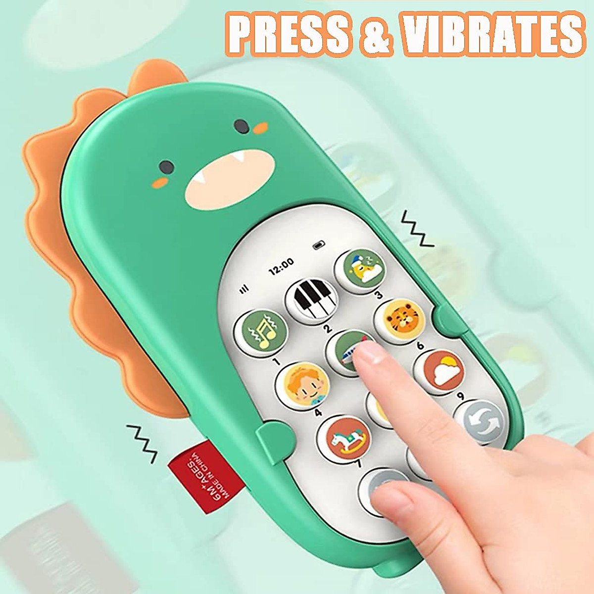 RUAN Baby Cell Phone Toys with Music ,Kids Teething Toys Play Phone Musical Educational Toys for 6 12 16 18 Months Baby Toddlers and Aged 1+ Kids