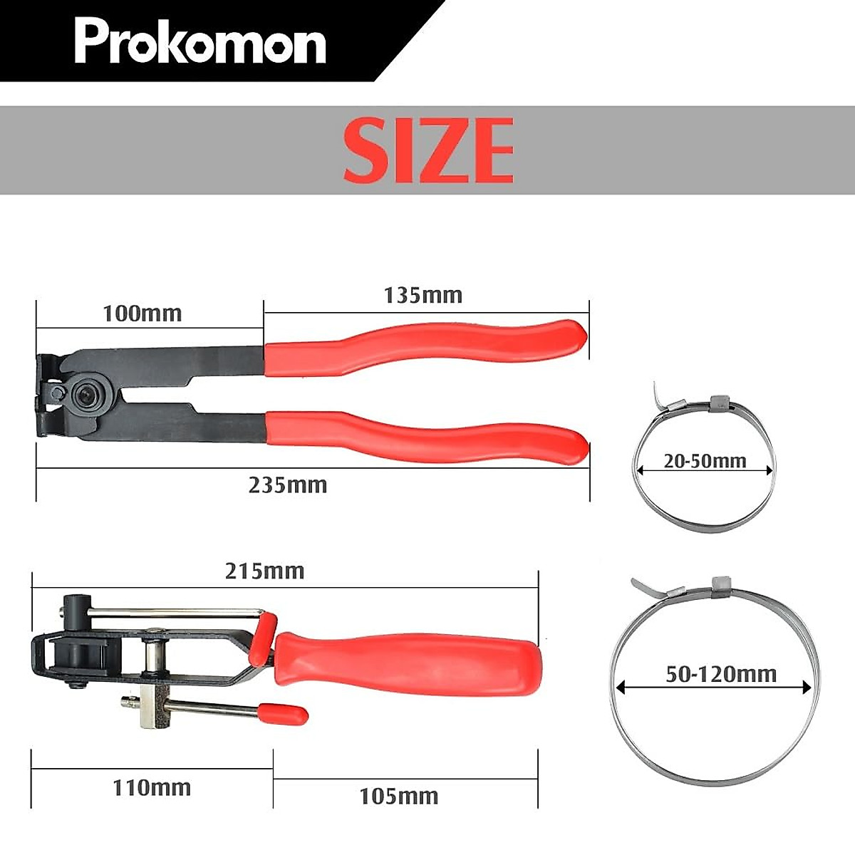 CV Joint Boot Clamp Pliers, Ear Boot Tie Pliers, Car Band Tool Kit, Automotive Hose Axle Plier CV Clamp Tool CV Joint Banding Tools for Most Cars with 3 Pair Clamps