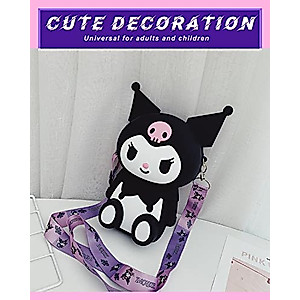 CZZLYJ Kuromi Bag,My Melody,Kuromi Accessories, Shoulder Bag Cartoon Kuromi Anime Bag Cute Shoulder Bag (Black)