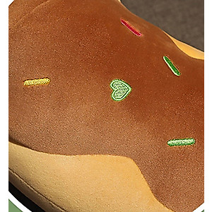 ChezMax Round Donut Pillow Print Decorative Comfortable Soft Plush Funny Food Shaped Pad Seat Back Stuffed Cushion Adult and Kids for Couch Chair Floor Sofa Sea Salt