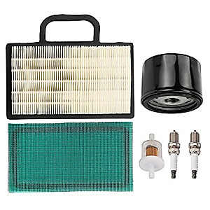 Hipa 698754 273638 Air Filter 691035 Fuel Filter 696854 Oil Filter Spark Plug for Intek Extended Life Series V-Twin 18-26 HP Lawn Mower 499486 499486S 273638