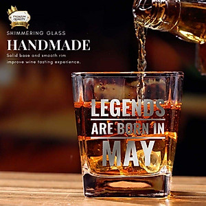 Onebttl Funny Birthday Gifts for Men&Him, Father's Day Gifts for Dad, Dad Gifts from Daughter/Son–Birthday Whiskey Glass for Boyfriend, Best Friends, Coworkers, Husband, Brother, Uncle, Boss - May