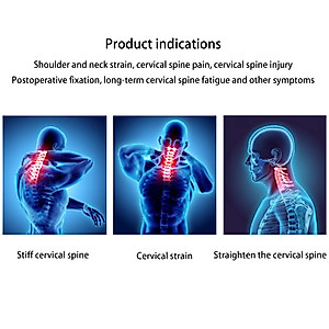 Adjustable Neck Support Orthosis Adjustable Head Neck Chest Cervical Thoracic Orthosis ​for Neck and Upper Back Injuries Relief Surgery Fixed Rehabilitation Device for Men and Women