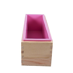 Soap Tools Silicone Soap Tools Rectangle Soap Tools with Wooden Box Flexible Soap Crafting Tools DIY Making Tool for Soap Cake Bread