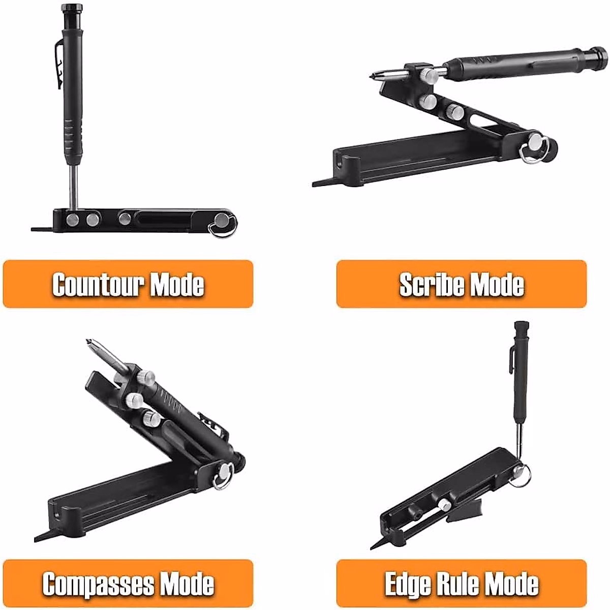 Versatile Scribing Tool, Scribing Tool with Deep Hole Carpenter Tracer Pencil for Woodworking Scribing Tool Wood Scribing Tool Construction Floor Corner Measurement tool