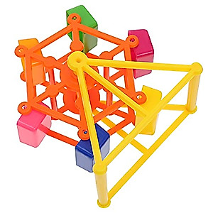 POPETPOP Ferris Wheel Bird Toy, Bird Food Leakage Toy, Parrot Foraging Toy, Pet Bird Plaything a Fun Activity for Smaller Birds