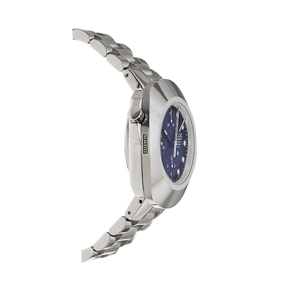 Rado Original Stainless Steel COSC Automatic Chronograph Blue Black Dial Mens Watch R12694163