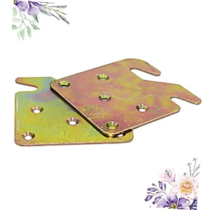 Baluue 2pcs Drop Down Hitch Universal Wood Bed Rail Hook Bed Rail Brackets Hook Bed Modification Plate Universal Wood Replacement Peg Hooks Hitch Shackle Bed Rail Plates Thicken Bed Hinge