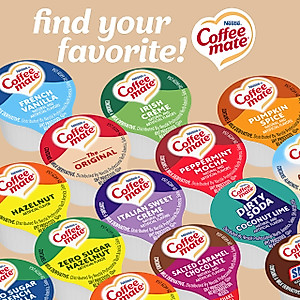Nestle Coffee mate Coffee Creamer, Original, Liquid Creamer Singles, Non Dairy, No Refrigeration, Box of 180