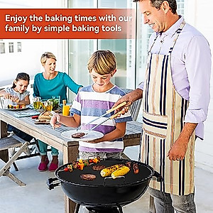 Oven Liners for Bottom of Oven, 2 Pack Resuable Large Thick Heavy Duty Teflon Oven Mat Set, Non Stick Oven Mats for Bottom of Electric Oven Gas Oven Toaster Oven Microwave Stove Grill, Easy to Clean