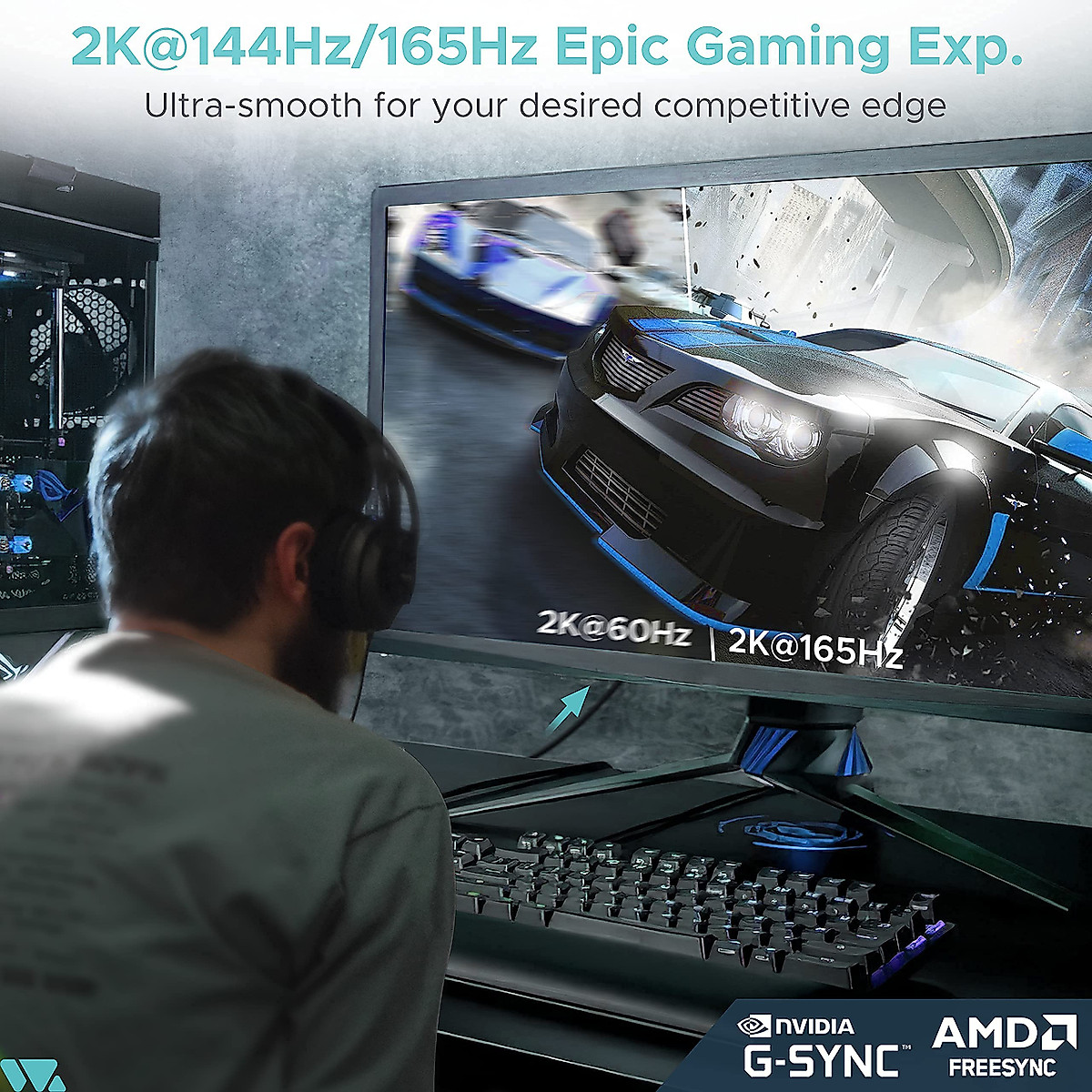 Warrky USB C to DisplayPort Cable (4K60Hz, 2K165Hz) + USB C to HDMI Cable (4K30Hz) Bundle