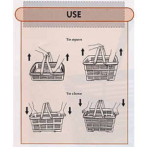 Sana Enterprises Italian Design Collapsable Plastic Basket/Tote, 23 L