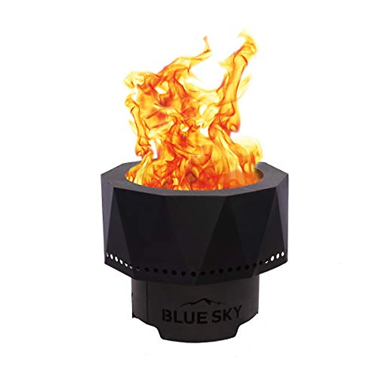 Blue Sky Outdoor Living Ridge Portable Fire Pit, Smokeless Fire Pit with Spark Screen, Lift, and Carrying Bag, Black