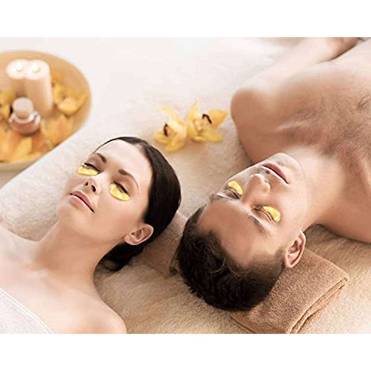 25 Pairs Gold Eye Mask Power Crystal Gel Collagen Masks, Great For Anti Aging, Dark Circles & Puffiness