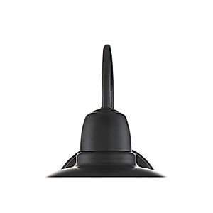 John Timberland Urban Barn Rustic Industrial Farmhouse Outdoor Wall Light Fixture Black Gooseneck Arm 11 1/4" for Exterior Deck House Porch Yard Patio Outside Garage Front Door Garden Home Roof