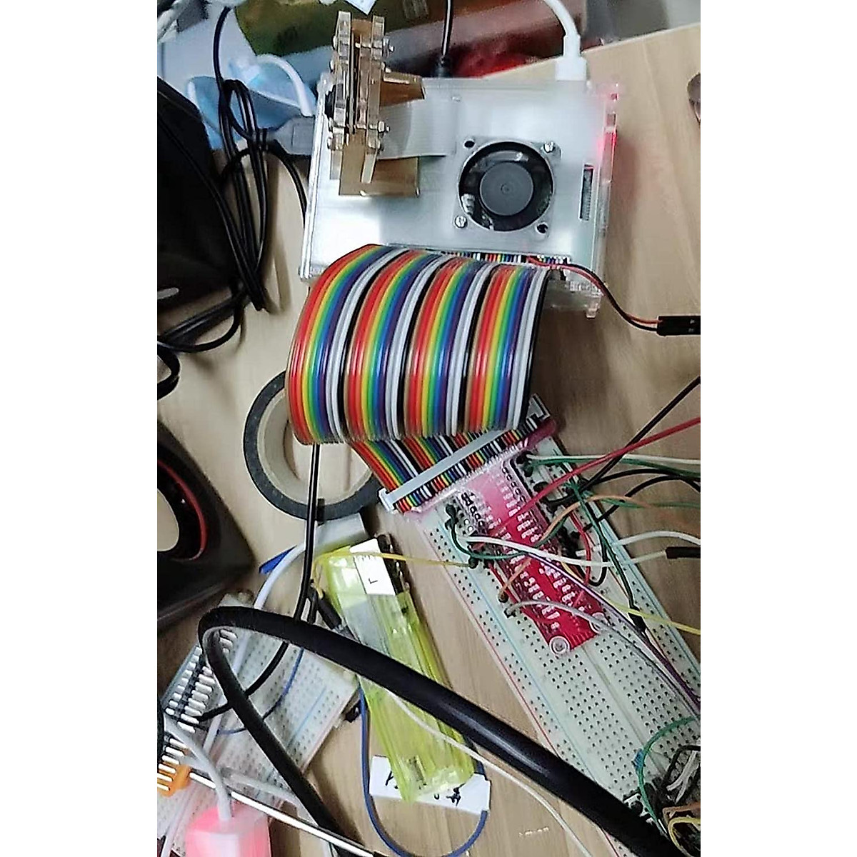 Heyiarbeit 2pcs IDC Rainbow Wire Flat Ribbon Cable 10 Pin 30cm Length 2.54mm Pitch