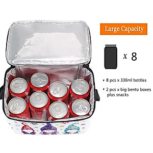 ZZXXB Gnome with Stars Insulated Lunch Bag Cooler Reusable Lunch Box School Office Travel Picnic Tote Bag for Women Men Kids