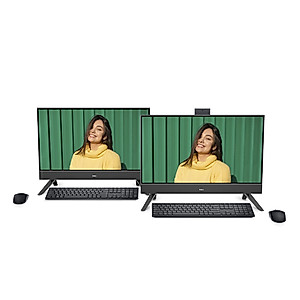 Dell Inspiron 5415 All in One - 23.8-inch FHD (1920 x 1080) Non-Touch Display, AMD Ryzen 5 5625U, 8GB DDR4 RAM, 256GB SSD, AMD Radeon Graphics, MediaTek Wi-Fi 6, Windows 11 Home - Black (Renewed)