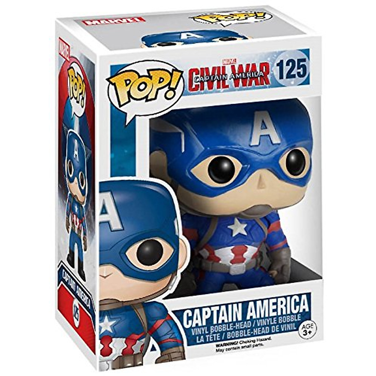 POP Marvel: Captain America 3: Civil War - Captain America Funko Vinyl Figure (Bundled with Compatible Box Protector Case)