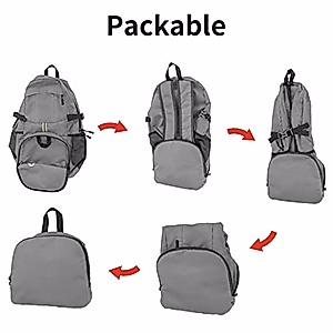 ZOORON 2 Packs 30L Hiking Daypack,Water Resistant Lightweight Packable Foldable Backpack for Travel Camping Outdoor