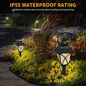 CYANPEX Solar Outdoor Lights, 6 Pack Solar Pathway Lights, LED Decorative Solar Lights Outside Waterproof, Yard, Landscape, Pathways, Walkways and Driveways