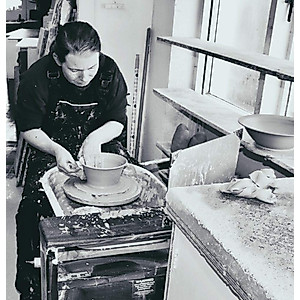 Castle Arch Pottery Handmade Party Platter with Dip Bowl. 9” Diameter Serving Plate with Celtic Spiral Logo. Original Irish Design Hand-Glazed for Durability and Quality of Finish (Blue)