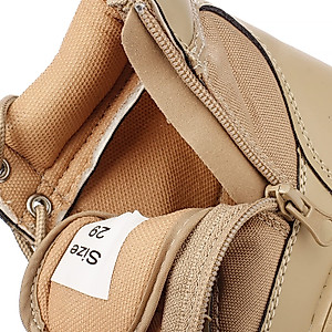 zpllsbratos Boys Girls Outdoor Ankle Hiking Boots Trekking Walking Shoes Military Work Combat Jungle Boots(Brown,Label 33-US Little Kid 1.5)