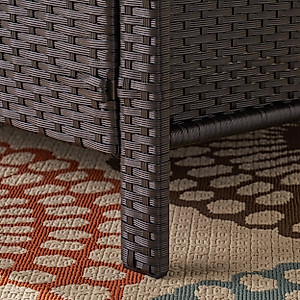 Christopher Knight Home Auguste Outdoor Wicker 3 Seater Sofa, Brown/Tan