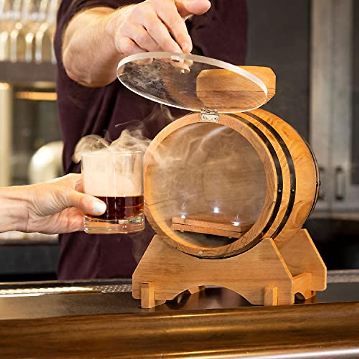 Save 10% on Aged and Charred Smoke Barrel Kit - Cocktail Smoker Kit & Wood Chips for Cocktail Smoker - Variety 4-Pack Bundle