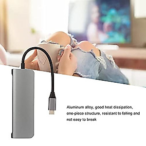 8 in 1 USB C Hub Multiport Adapter, Portable Data Hub Expander with USB 3.0 5Gbps SD TF Card 4K HDMI PD Charging Port Docking Station Adapter