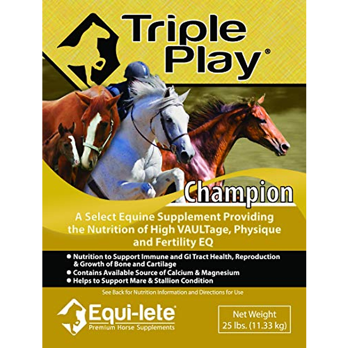 Equi-lete Premium Horse Supplements Triple Play (25 lb. Pail)