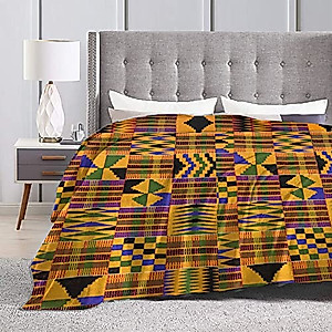 African Blankets & Throws Blanket Soft, African Art Throw Blanket Blanket Flannel Blanket for Home Outdoor(50"x40")