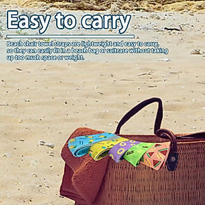 5Pcs Beach Chair Towel Bands Elastic Windproof Summer Beach Accessory for Cruise Chairs and Loungers Essential Cruise and Beach Accessory (1Pack)