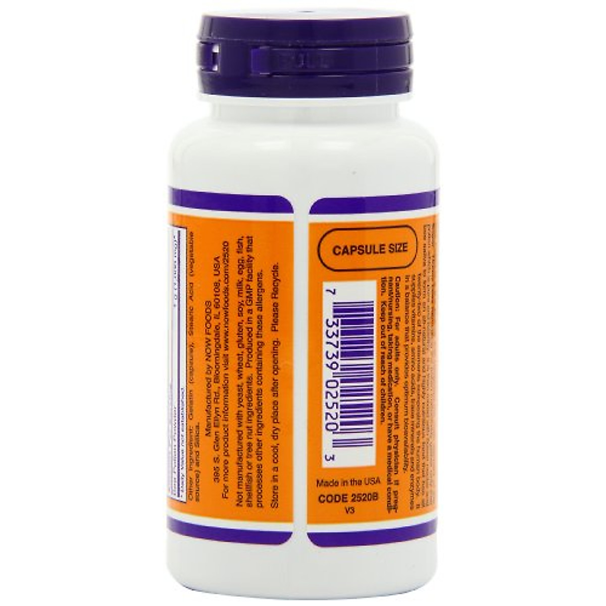 NOW Bee Pollen, 500mg, 100 Capsules (Pack of 3)