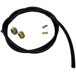 Sellerocity Brand Kit Air Compressor Tube Unloader Hose 40" Compatible With Emglo Jenny 610-1091 Dewalt A12463 Contains Nut & Ferrule With Inserts
