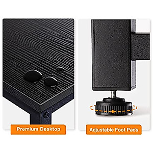 ODK L Shaped Desk, Computer Corner Desk, Gaming Desk, Home Office Writing Desk, Modern Wooden Workstation Desk, Easy to Assemble, 53 Inch, Black