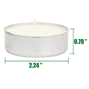 Stonebriar 20 Pack Unscented Mega Oversized Tea Light Candles with 9 Hour Extended Burn Time