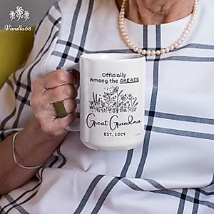 Vivulla68 Ceramic Mug - Great Grandma 2024, 425.243g, Microwave Safe, for Hot Drinks, Mother's Day, Pregnancy Announcement Gift