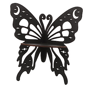 BIUDECO Butterfly Corner Shelf Wooden Floating Storage Rack for Wall Decor Rustic Design for Living Office Stylish Butterfly Wall Decor and Organizer