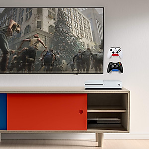 BRAINWAVZ [EOL] Game Controller Wall Mount Stand Holder (2 Pack) for Xbox ONE Switch PS4 STEAM PC Nintendo, Universal Game Controller Accessories - Red & Blue [EOL]