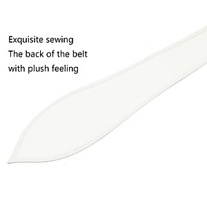 Earnda Womens Fashion Obi Belt Wrap Wide Cinch for Dress Solid Color Belts White Large