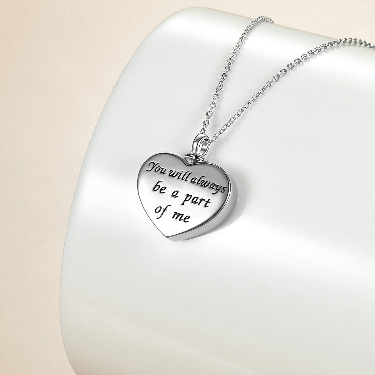 ONEFINITY Sterling Silver Tree of Life Cremation Urn Necklaces for Ashes Heart Memory Jewelry for Women Men Gift