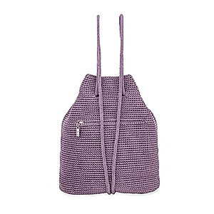 The Sak Large Dylan Backpack in Crochet, Adjustable Backstrap, Heather