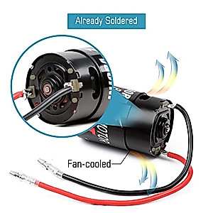 INJORA RC Motor 550 Brushed Waterproof Motor for 1/10 Short-Course Truck Slash VKAR 10SC HPI HoBao HuanQi 727(12T)