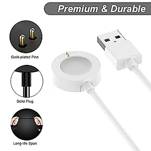 Charger for Fossil Gen 6 / Gen 5 / Gen 4 / Sport, for Michael Kors Gen 6 / Gen 5E / Gen 5 / Gen 4 Smartwatch Magnetic Charging Cable (1, White)
