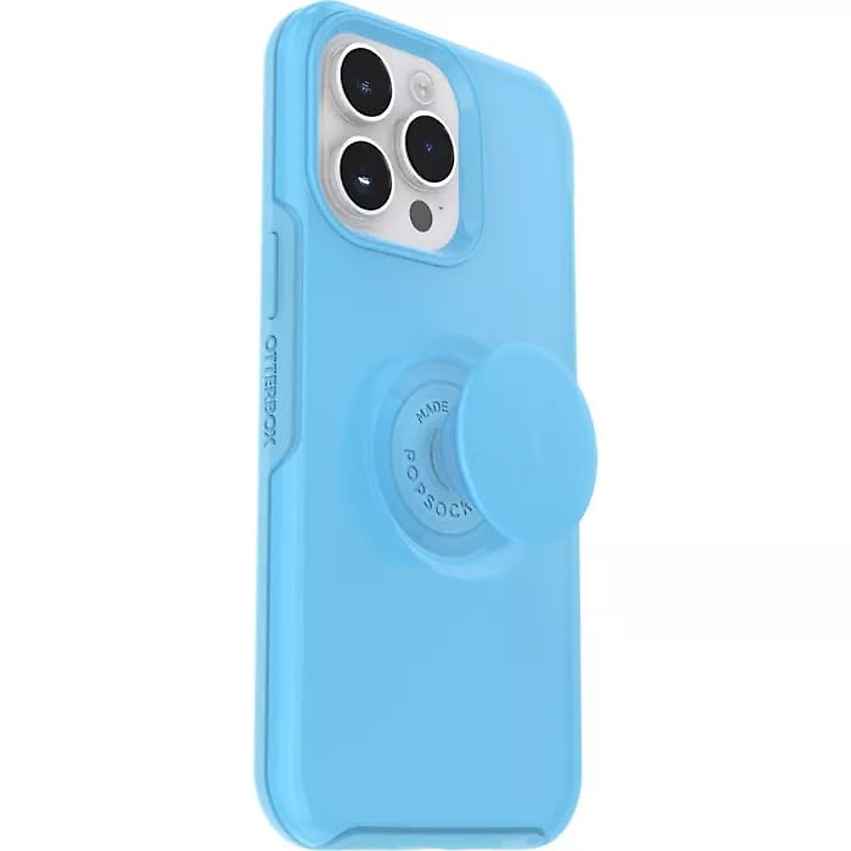 OtterBox iPhone 14 Pro Max (ONLY) Otter + Pop Symmetry Series Clear Case - YOU CYAN THIS (Blue), integrated PopSockets PopGrip, slim, pocket-friendly, raised edges protect camera & screen