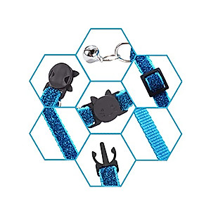 XIMA 12PCS Cat Collars with Bell,Pet Collar, Breakaway Cat Collar,Sequin Collars for Small Dogs,Camouflage Pattern for Cat and Dog (Sequin Designs-12pcs)