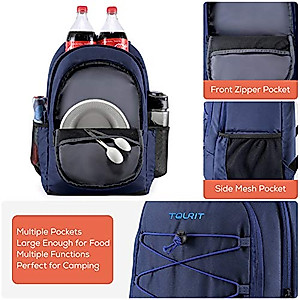 TOURIT Insulated Backpack Cooler 28 Cans Leakproof Lightweight Cooler Backpack for Men Women to Work, Picnics, Hiking, Beach, Park or Day Trips